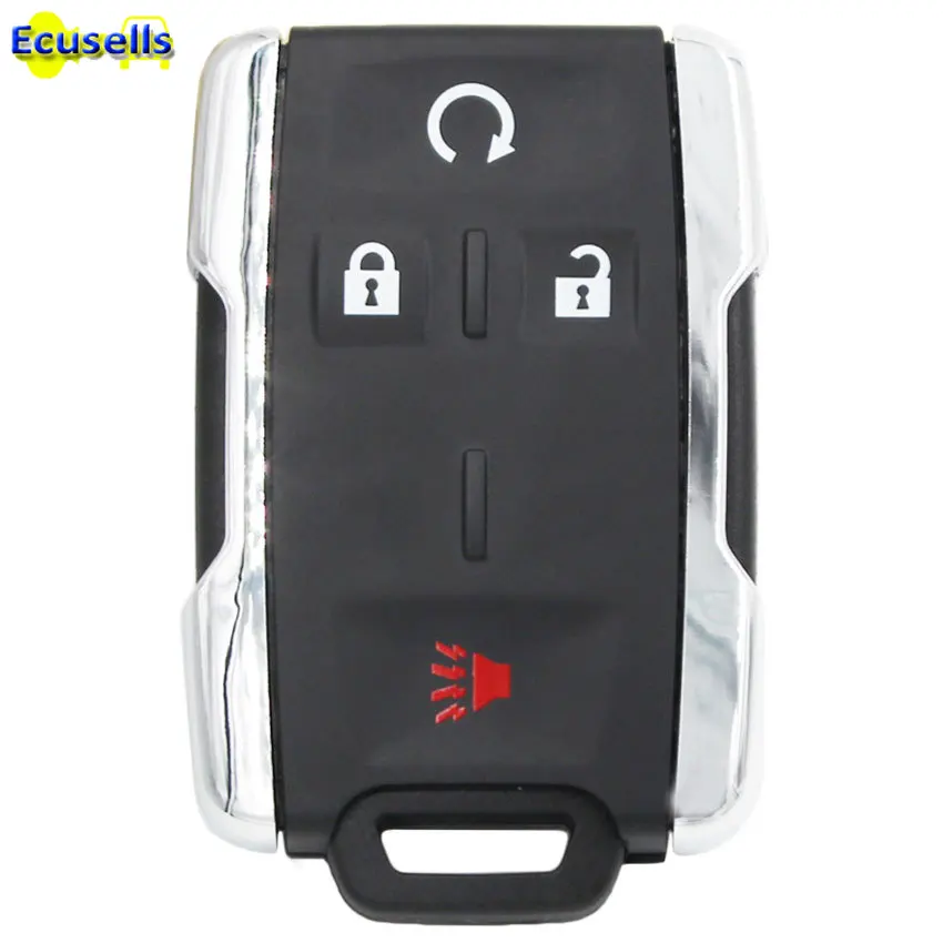 New 4 Buttons Replacement Keyless Entry Silver Side 3+1 Buttons Remote ...