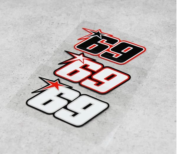 3 No.69 Sticker Motorcycle Racing Decals Reflective Vinyl - AliExpress