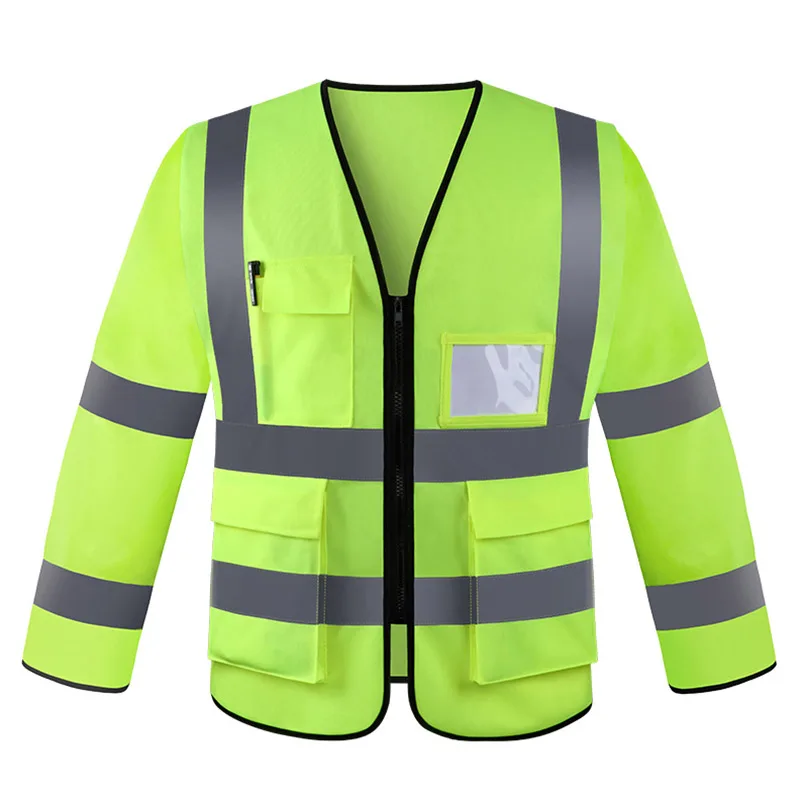 Night-Traffic-Safety-Reflective-Vest-Construction-Fluorescent-Jacket ...