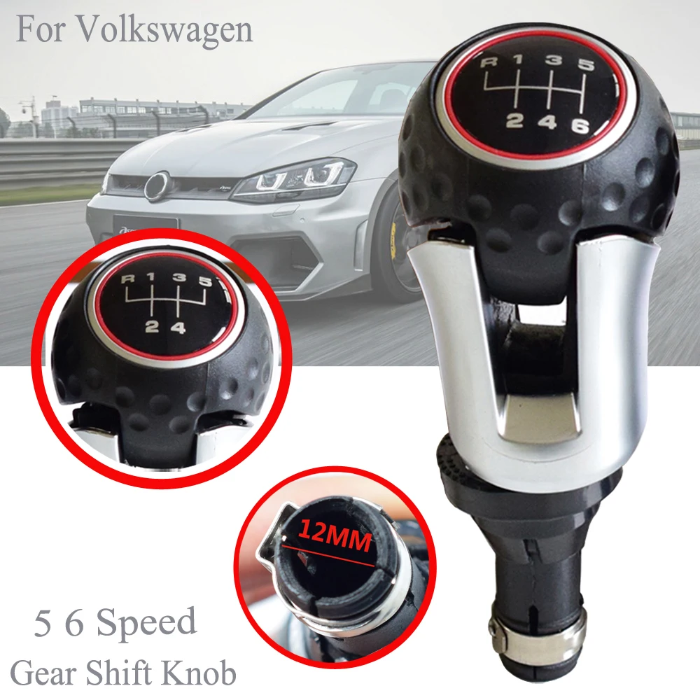5-6-Speed-Car-Gear-Shift-Knob-Manual-Stick-Lever-Shifter-For-Volkswagen ...