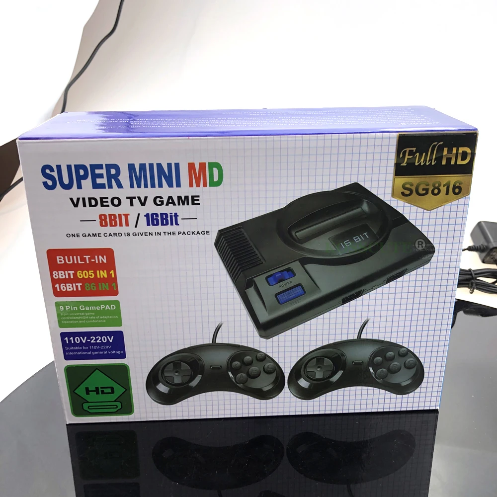 Nuevo para consola SUPER MINI MD, para Sega Mega Drive, 86 juegos de 16 ...
