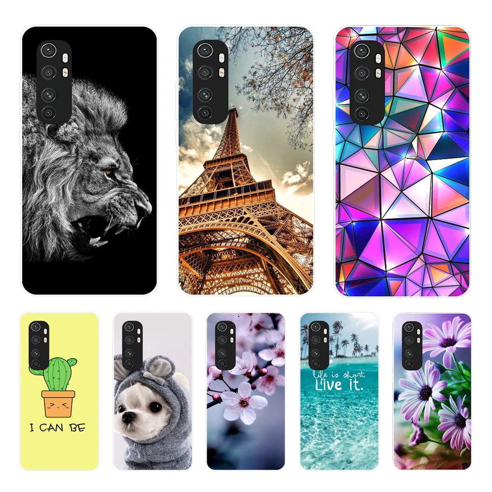 Silicone-Case-For-Xiaomi-Mi-Note-10-lite-Case-Note10-Pro-Silicone-Back ...