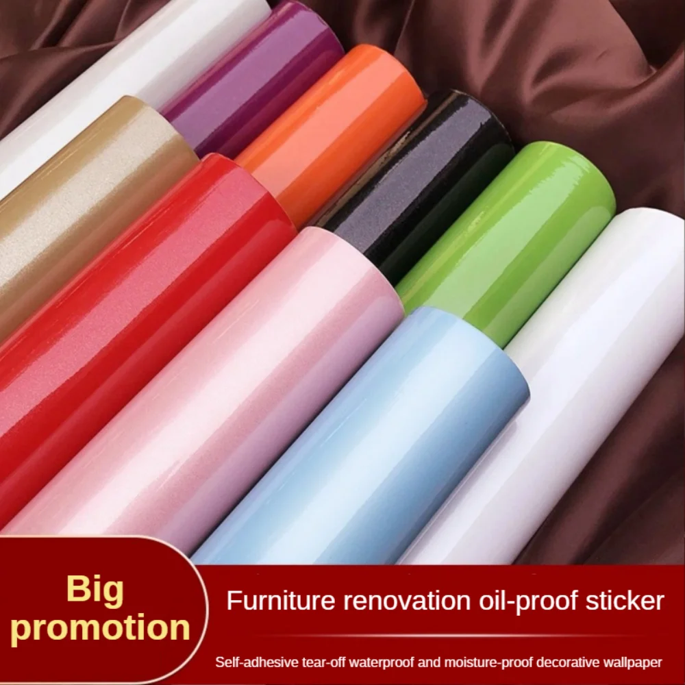 Solid-Color-Vinyl-Wallpaper-Roll-Thickened-Furniture-Renovation-Self ...