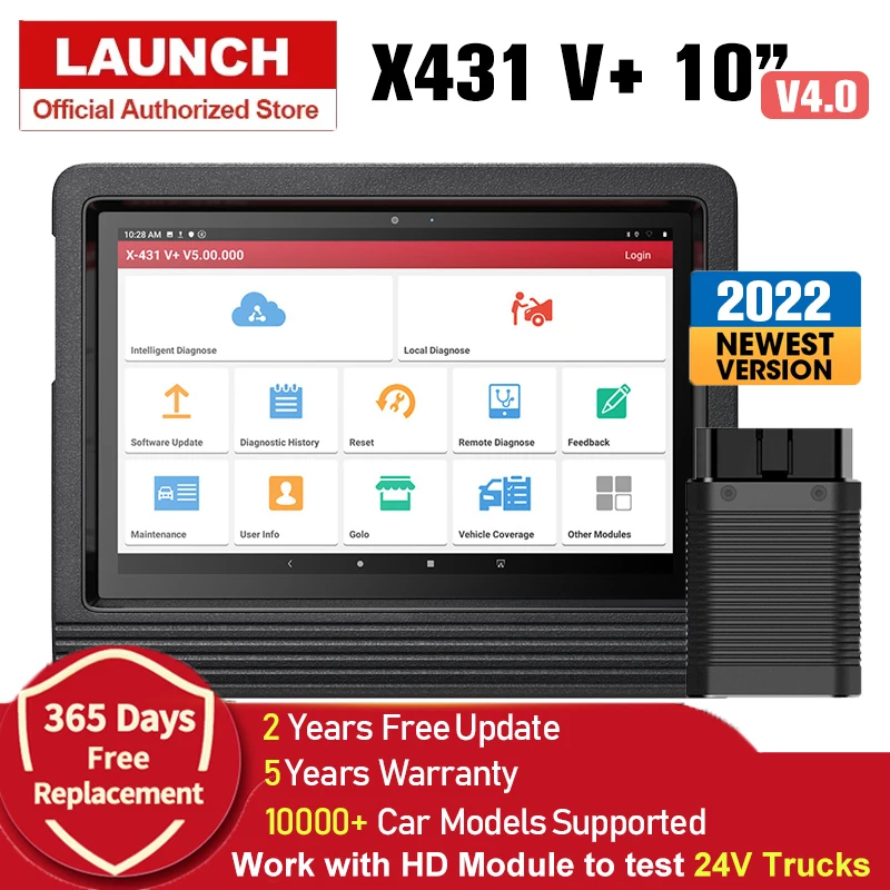 LAUNCH X431 V + PRO 10 "진단 도구 양방향 OBD2 스캐너 OE 레벨 자동차 지능형 시스템 자동차 스캐너 스캔 ...