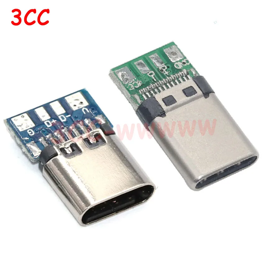 100pcs-USB-3-1-Type-C-Connector-24-Pins-Male-Female-Socket-Receptacle ...