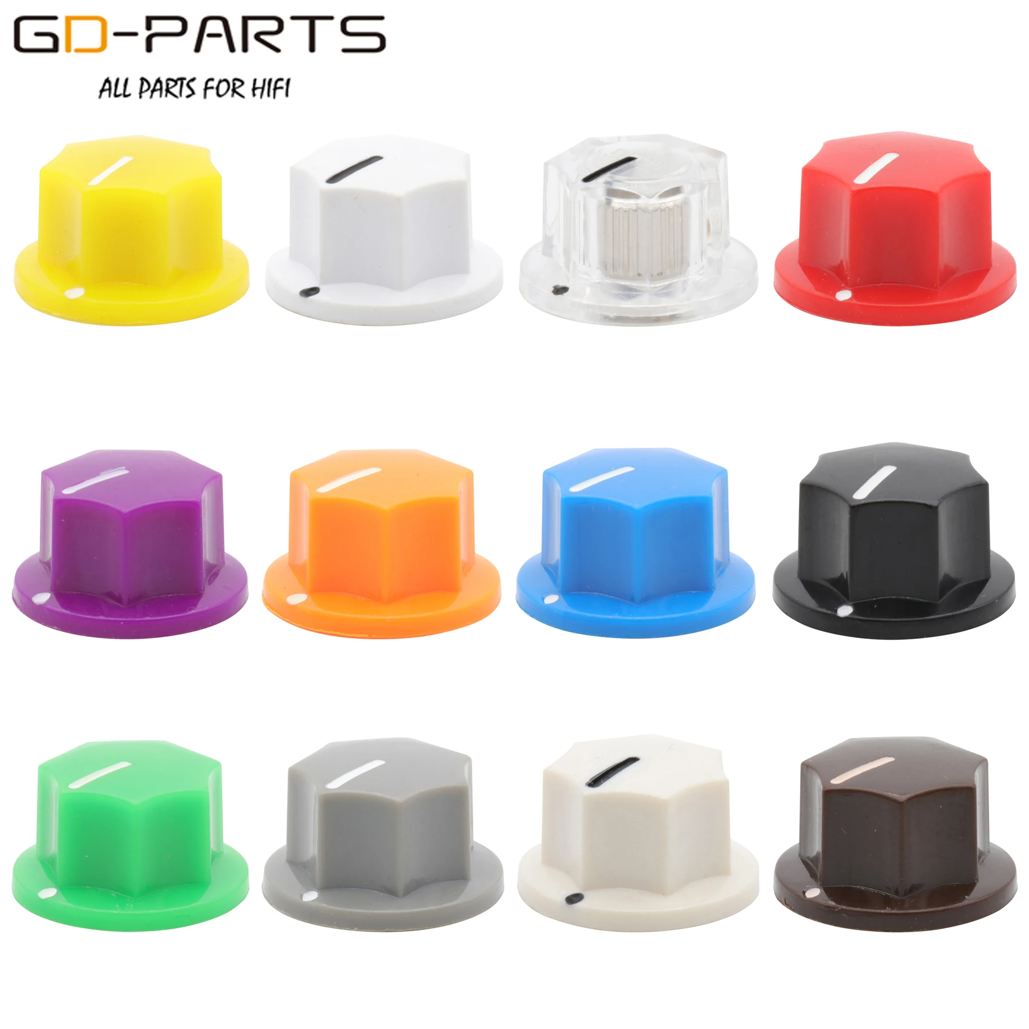 19-12mm-Plastic-Set-Pointer-Knob-Cap-For-Guitar-Bass-AMP-Effect-Pedal ...
