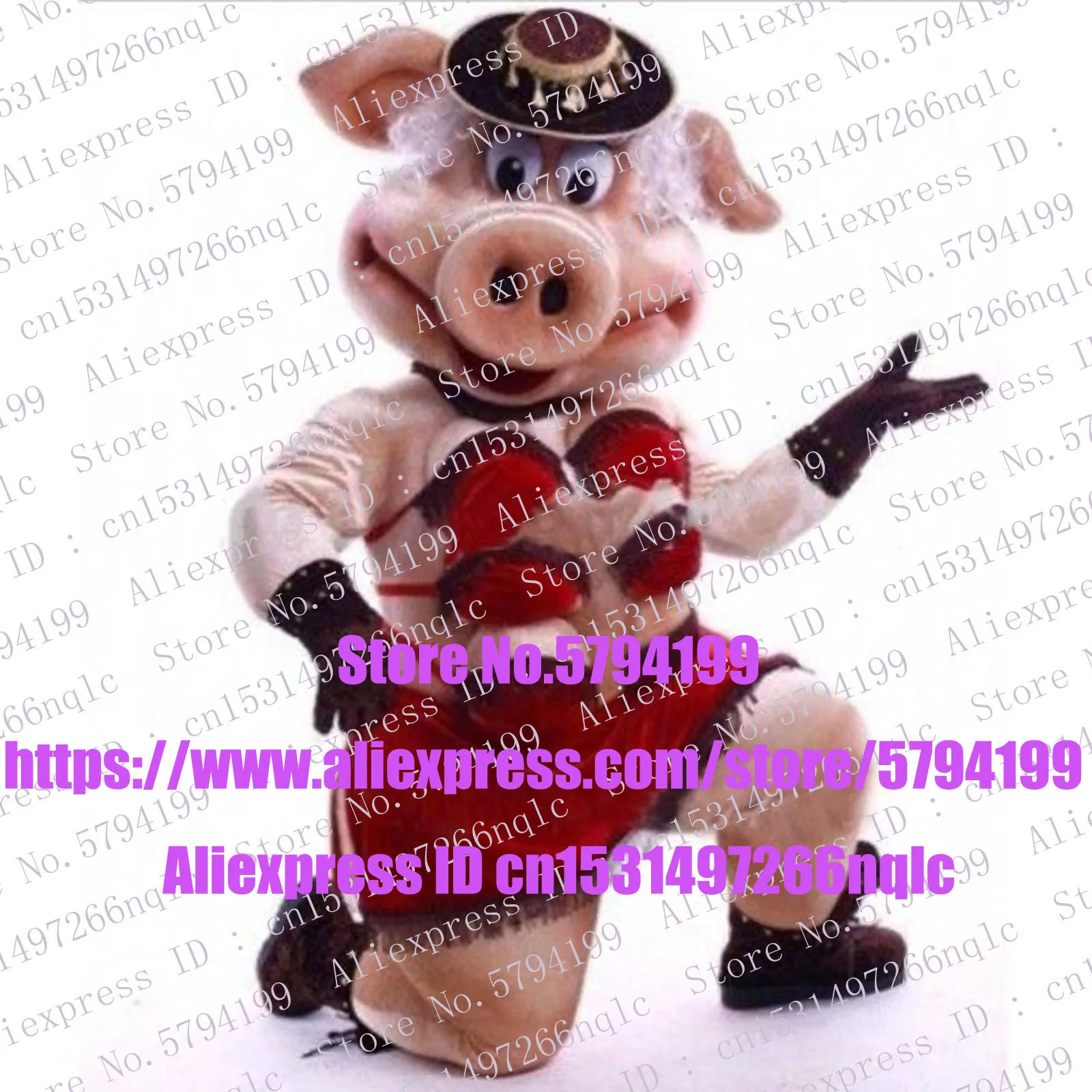 MR MISS PIG Pigsy stripper striptease The Full Monty Mascot Costume ...
