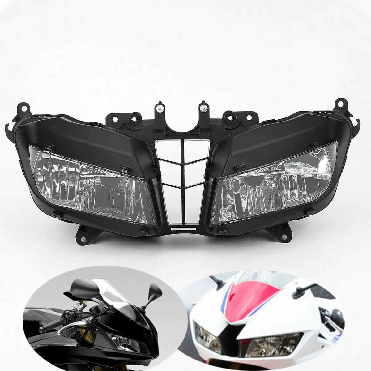 Motorcycle Clear Front Headlight Head Light Lamp Assembly For Honda Cbr ...