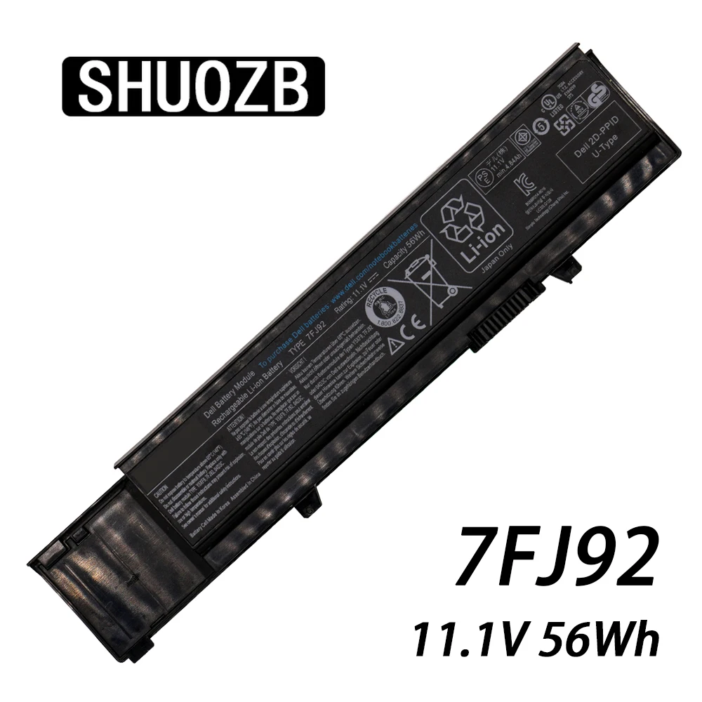 7fj92 11.4v 56wh Laptop Battery 6cells For Dell Vostro 3400 Series 3500 ...