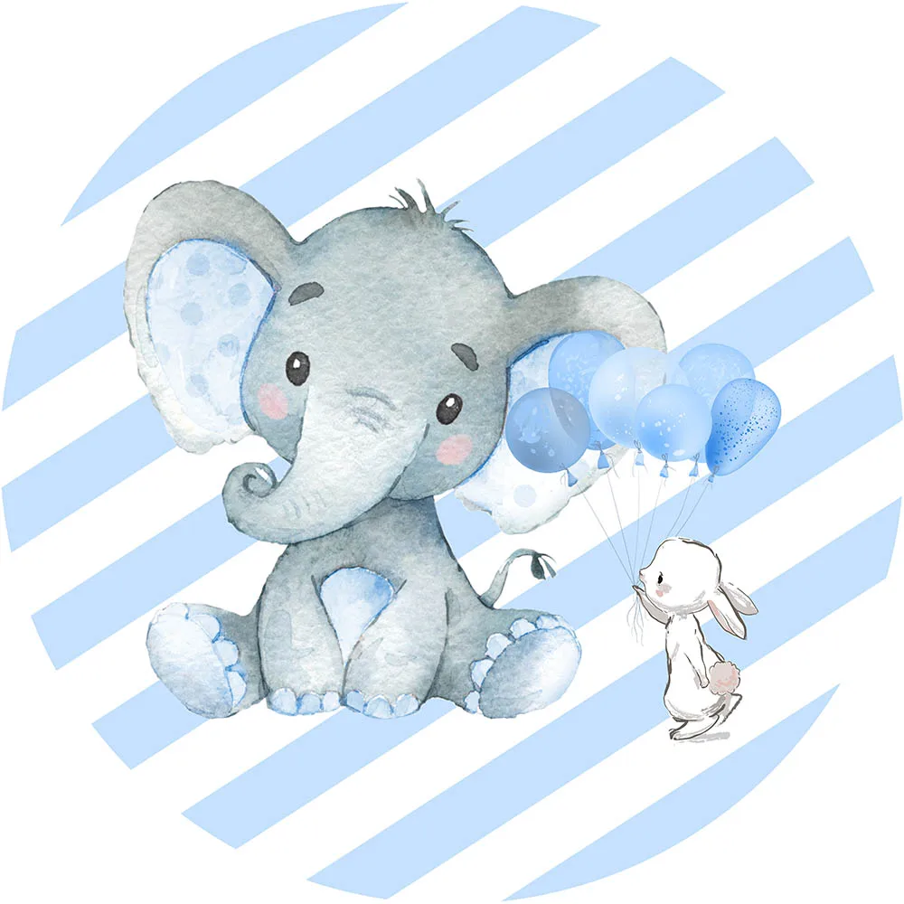 Blue Baby Shower Elephant Clipart