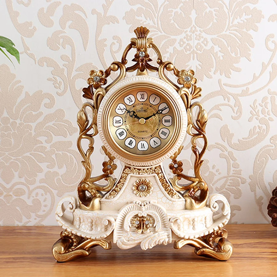 Table Clock Vintage Retro | Luxury Table Clock | Resin Table Clock ...