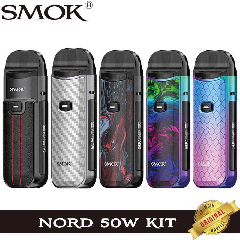 Original-SMOK-Nord-50W-Kit-1800mAh-Battery-4ml-LP2-Pod-4-5ml-Cartridge ...