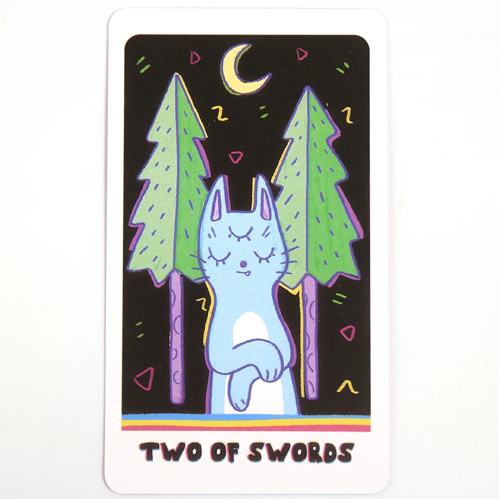 Jeux pour la famille,Marron--Jeu de Tarot de chat bizarre, jeux de ...