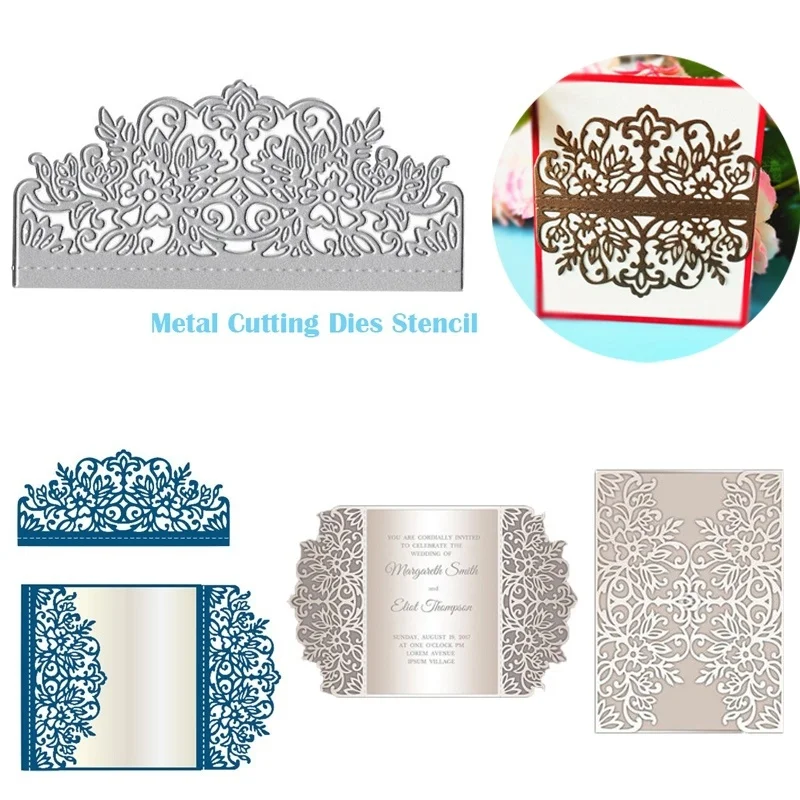 Troqueles de corte de invitación de boda, troquelado de Metal para ...