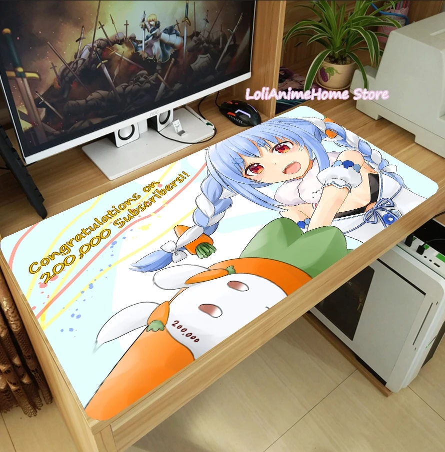 Game VTuber Hololive Usada Pekora Theme Mouse Pad Thicken Laptop Gaming ...