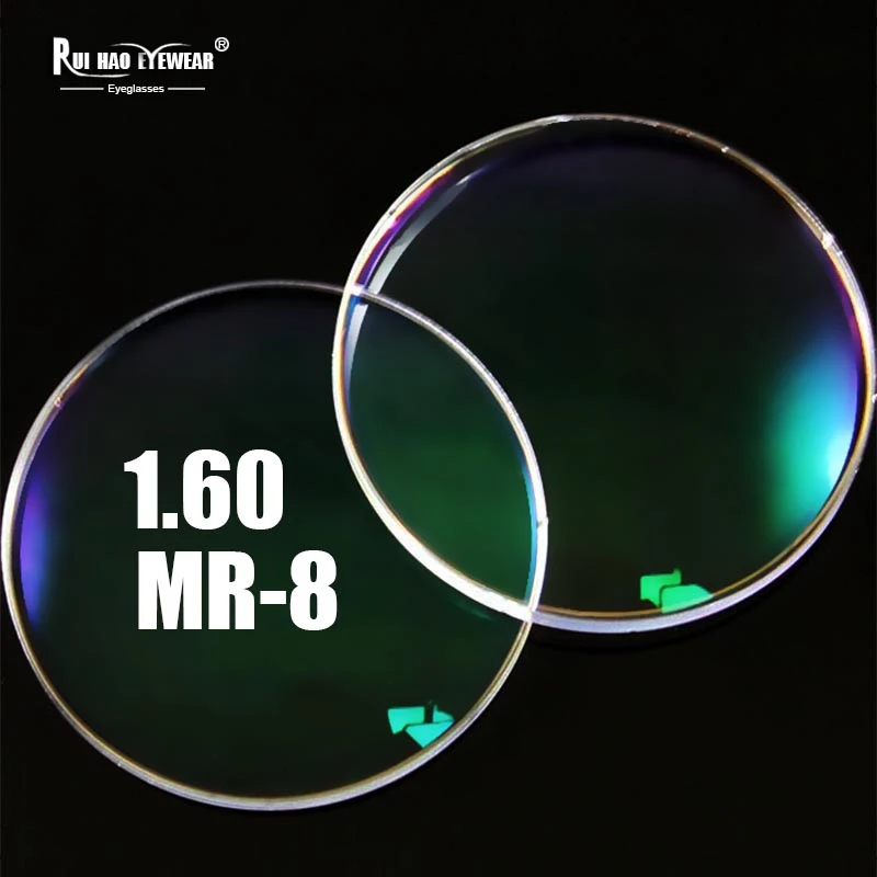 MR-8 Lenses 1.60 Index Polyurethane Resin Lens HMC UV Reflective ...