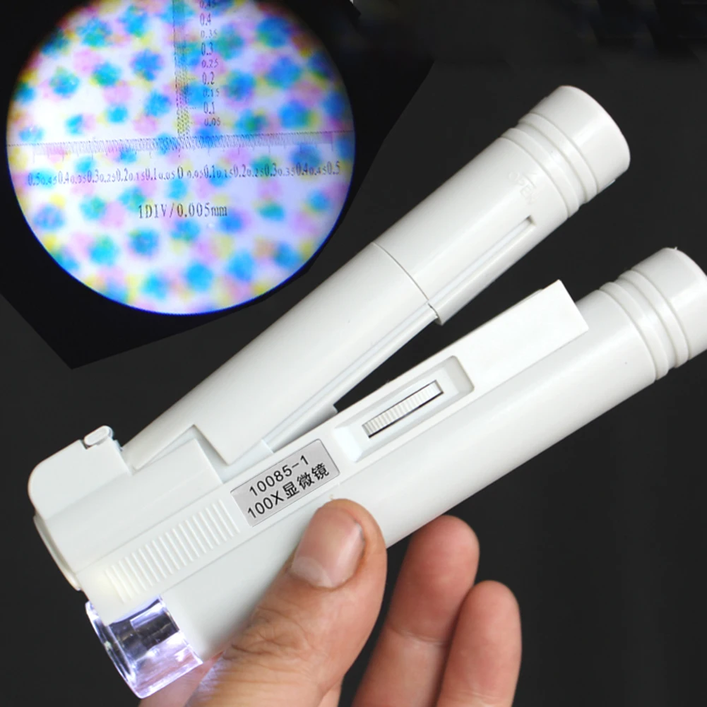 Handheld-Mini-Magnifying-Glass-100X-Pocket-Microscope-Portable-LED-Lamp ...