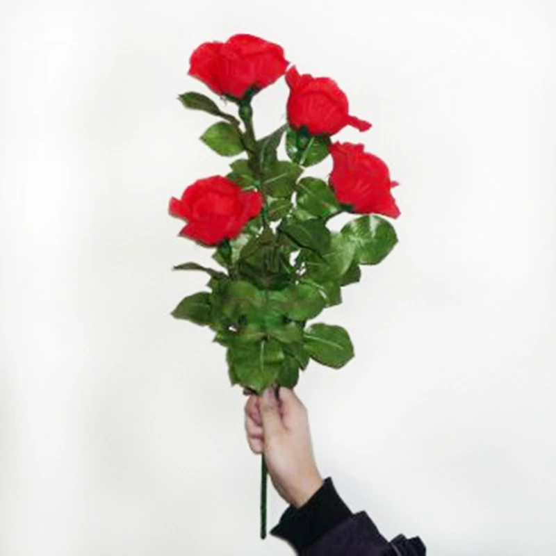 Lighting-rose-Remote-Control-4-flowers-Magic-trick-flower-magic-close ...