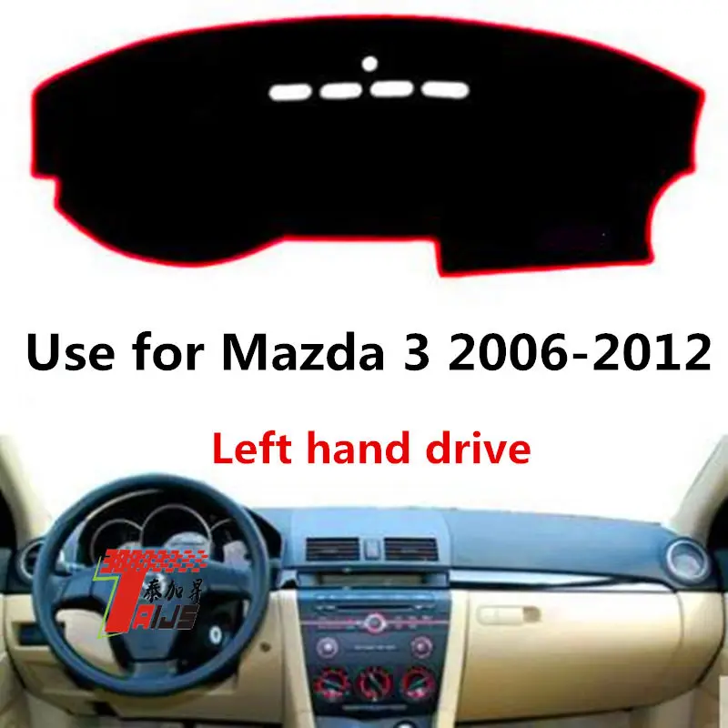 Taijs Left hand drive Pad Car Dashboard Cover Dash mat for Mazda 3 BK ...