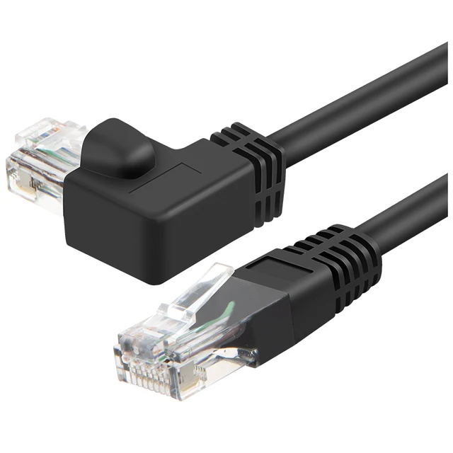 RJ45 cable 26AWG CAT6 UTP Side Angled L Shape RJ45 Patch Cord Shape ...