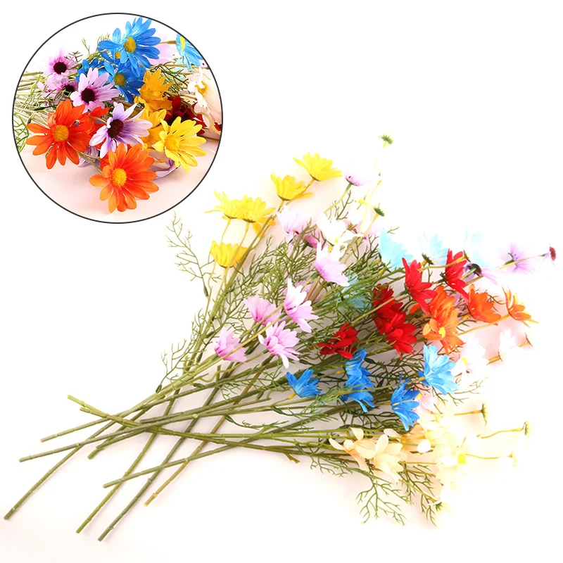 1PC Wedding Artificial Flower Plastic Plant Chrysanthemum Silk Fake ...