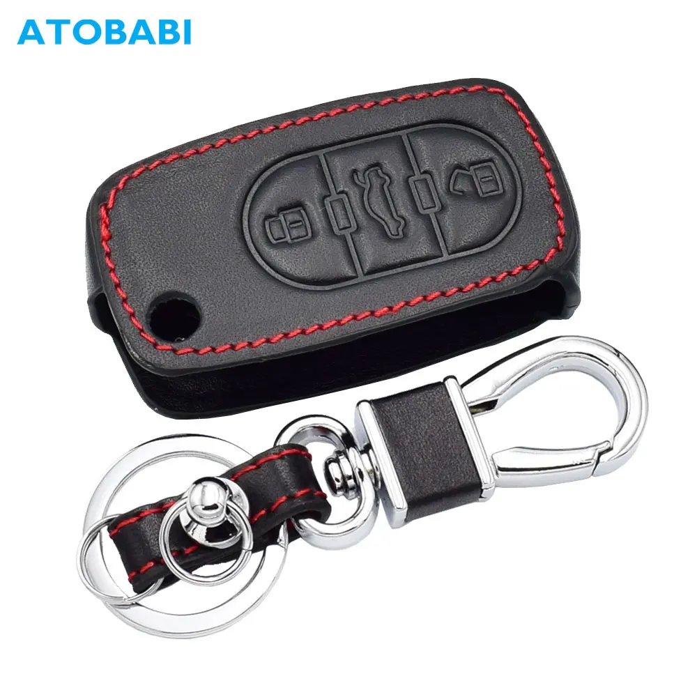 Leather Car Key Case For Audi A3 A4 A6 A8 Tt Allroad Cabriolet Quattro ...