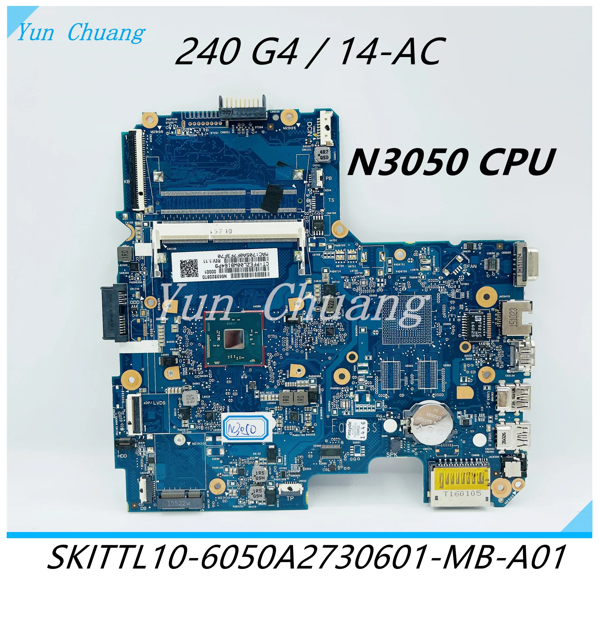 814051-001-SKITTL10-6050A2730601-MB-A01-Laptop-Motherboard-For-HP-240 ...