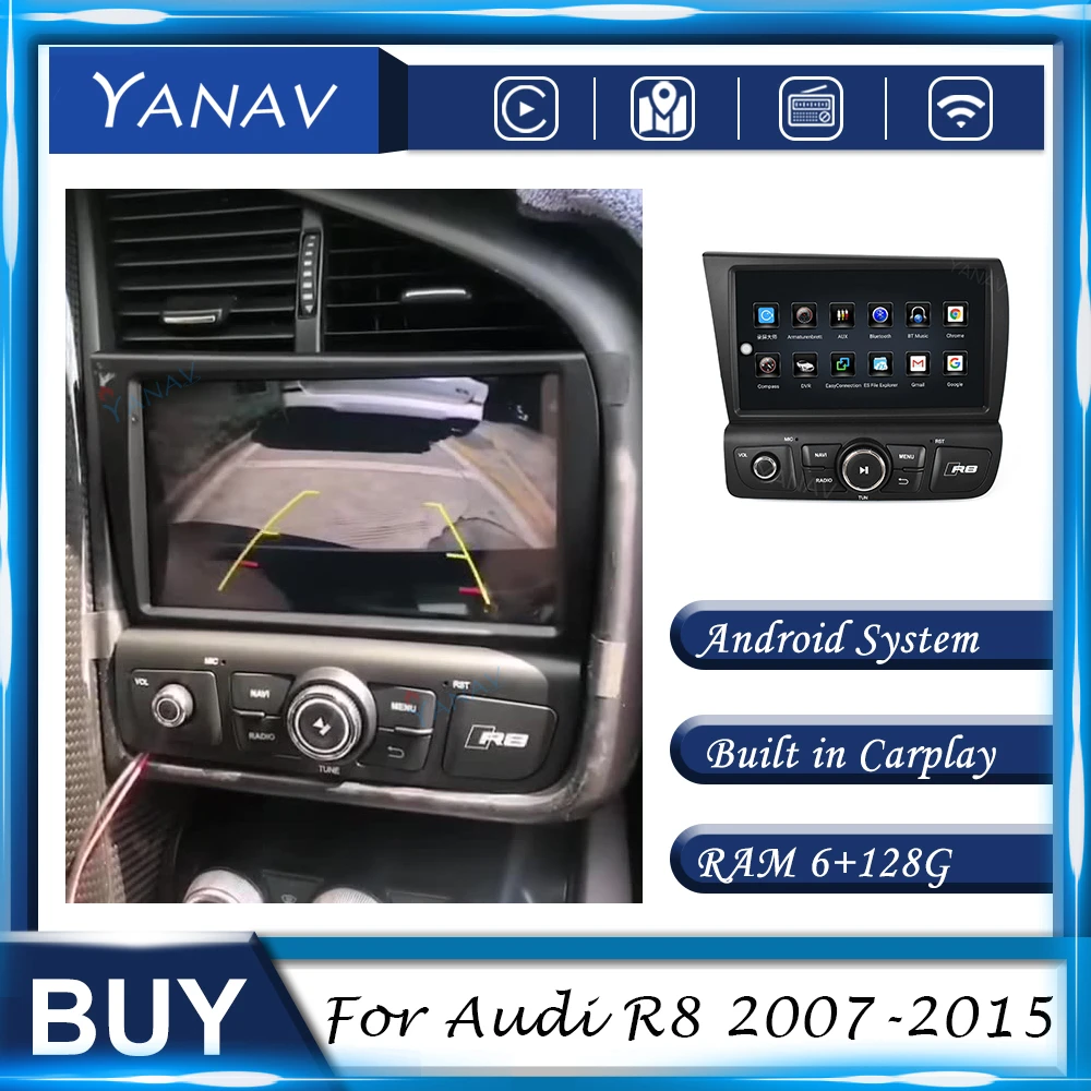 Radio de coche para Audi R8 2007 2015, Android, 2 Din, navegación GPS ...
