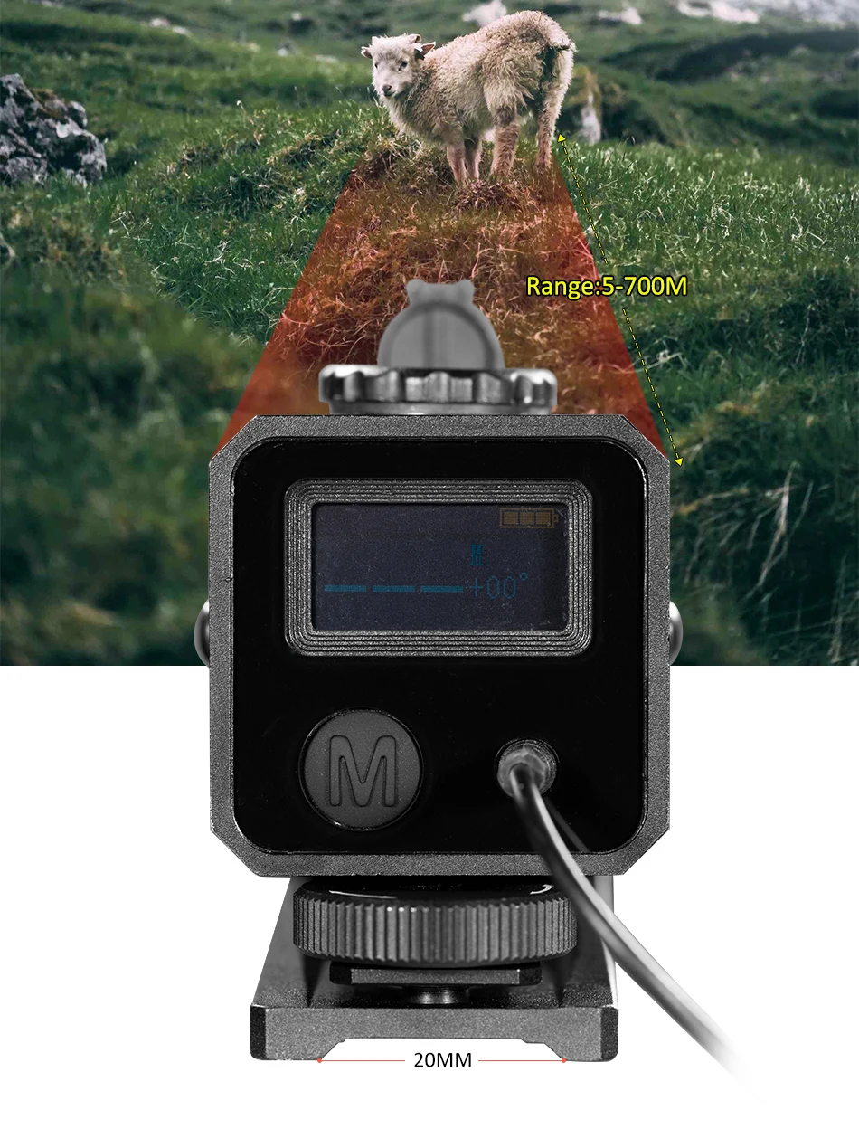 Mini Laser Infrared Riflescope Rangefinder for Hunting Shooting ...