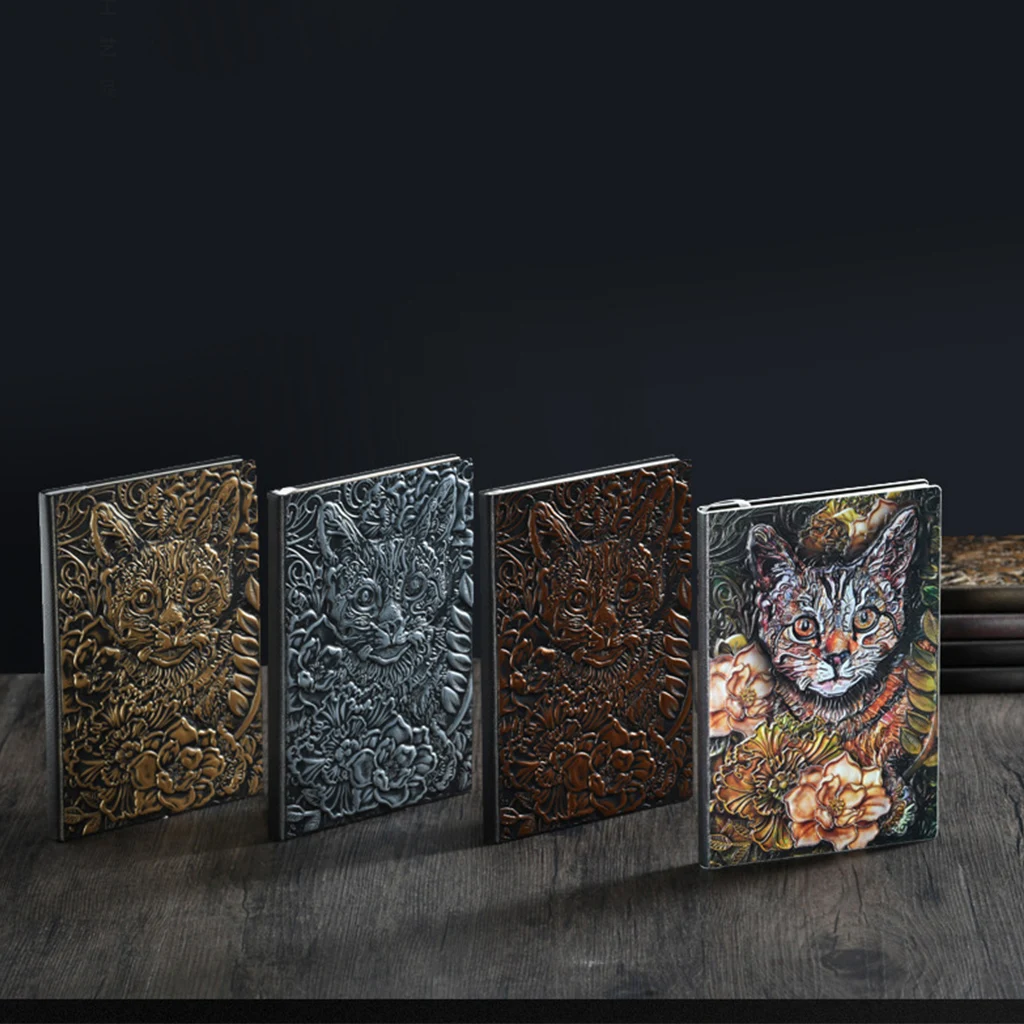 Antique Leather Notebook Hardcover Notepad Memobook with Ribbon Page ...