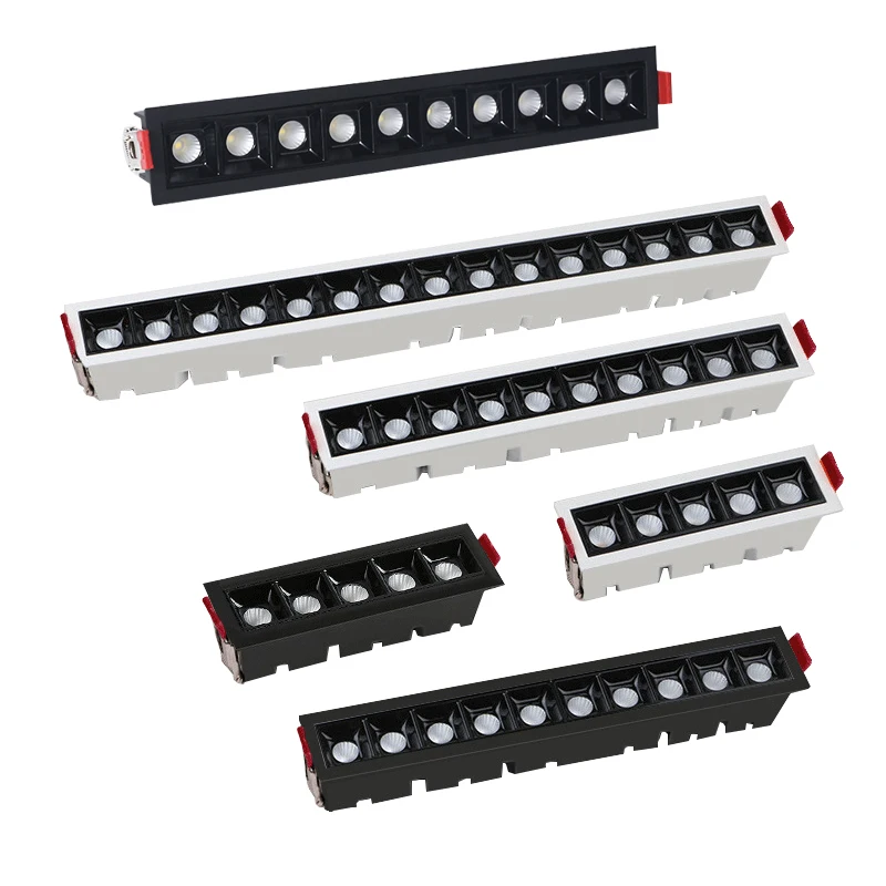 new LED line Downlight Recessed Rectangle Grille Ceiling Lamp 10W 20W ...