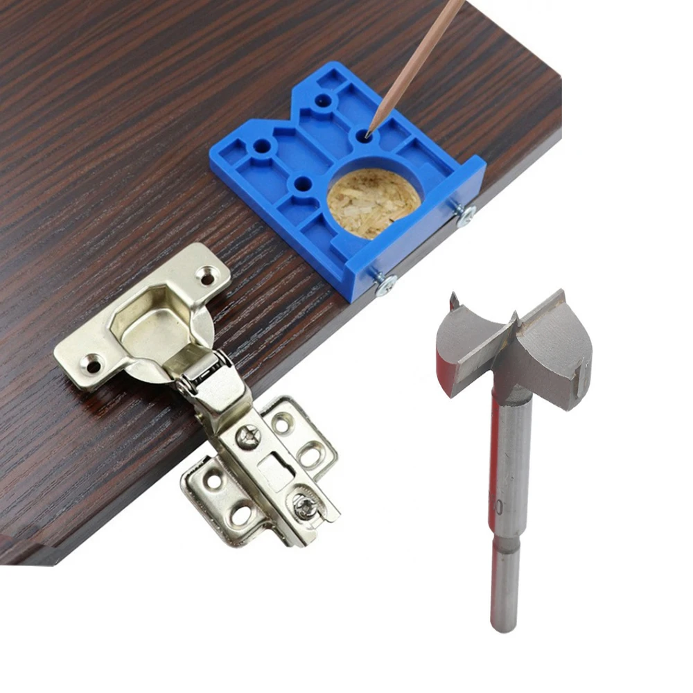 Hinge Hole Drilling Guide Locator Hinge Drilling Jig Drill Bits ...