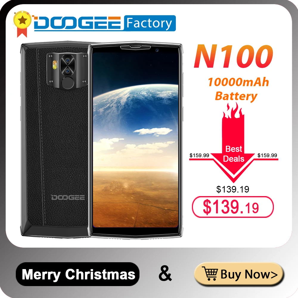10000 мАч батарея Doogee N100 мобильный телефон 5,9 дюймов FHD+ Дисплей ...