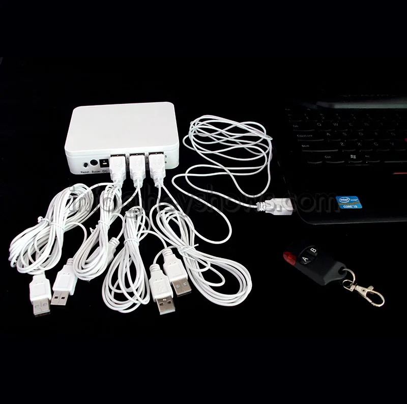 6 Ports Laptop Security Alarm Display System For Notebook Computer Anti ...