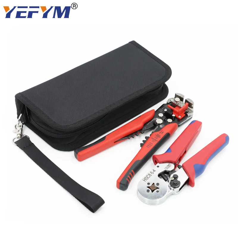 다기능 스트리핑 커팅 와이어 플라이어 크림프 도구 세트 튜브 터미널 025 Mm2 10 Mm2 블랙 도구 키트 Hsc8 6 4 플라이어수공구 세트