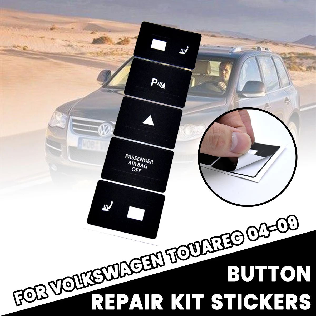 Car Central Control Panel Switch Button Repair Stickers Decals ...