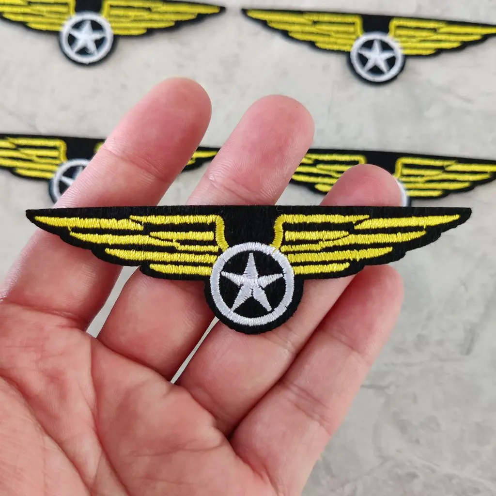 Gold-Star-Badge-Iron-on-Embroidered-Military-Patches-for-Jeans-DIY ...