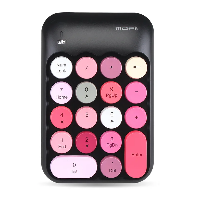 Colorful Cute Portable Slim Mini Number Pad 18 Keys 2.4 Gz Wireless Usb ...
