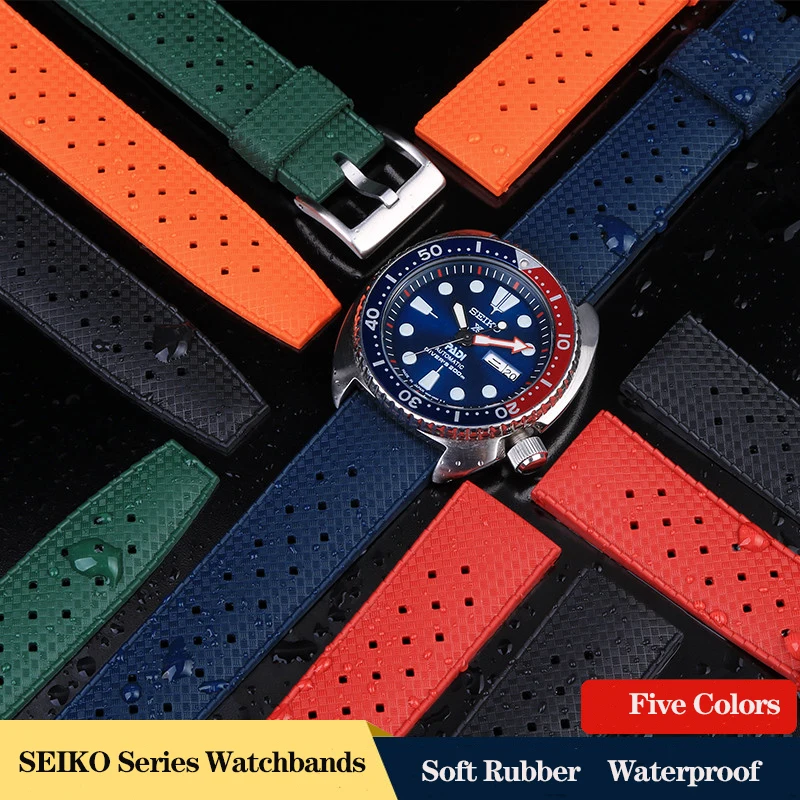 Tropical-Rubber-Strap-for-Seiko-SRP777J1-Soft-Silicone-Diving ...