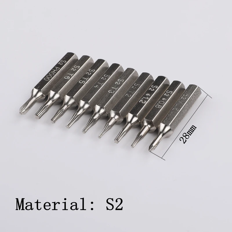 9pcs Screwdriver Bits Y0.6 T2 T3 T4 T5 T6 Screwdriver Bit Set 3/25 ...