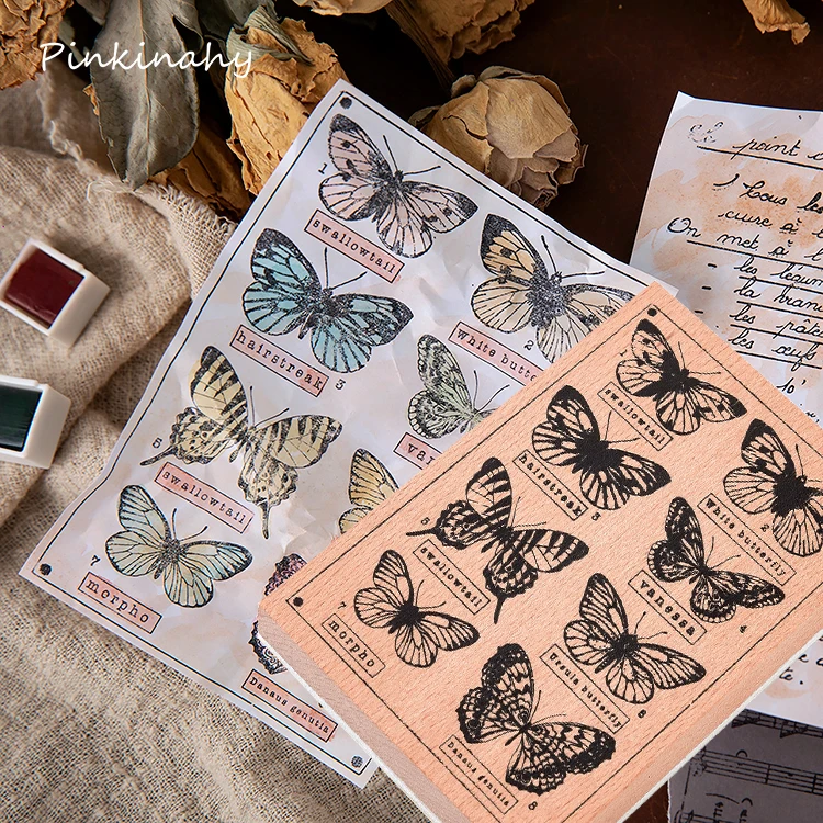 Butterflies Rubber Stamp by Journal Pages Stamps Card Making ...