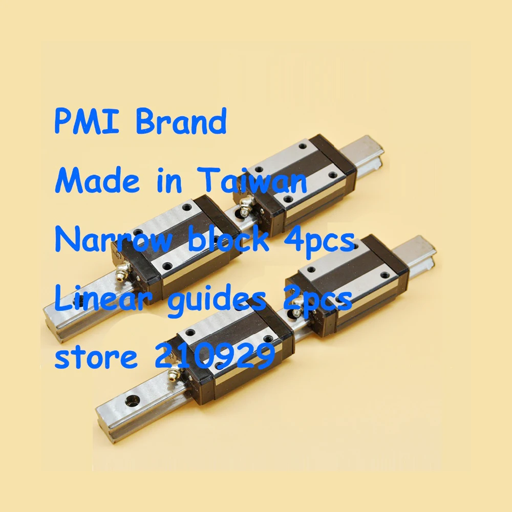 PMI Linear Guides 500mm 2pcs Narrow Block MSA15S 4pcs linear Guideway PMI Linear Guides 500mm 2pcs Narrow Block MSA15S 4pcs linear Guideway