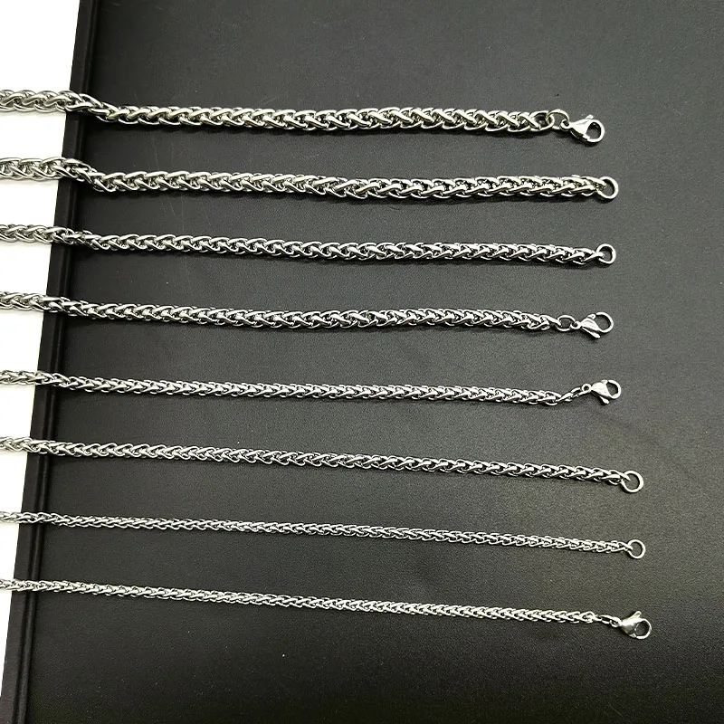 1 pçs aço inoxidável hip hop punk espiral corrente pingente colar homem ...