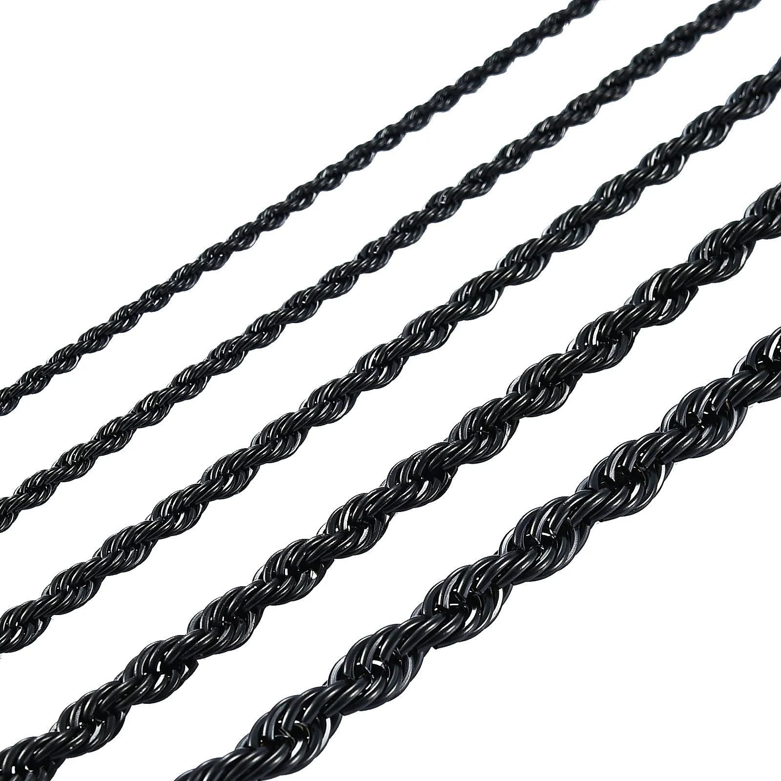 2-2-3-4-5-6MM-Wide-Black-Color-Twist-Rope-Chain-Stainless-Steel ...