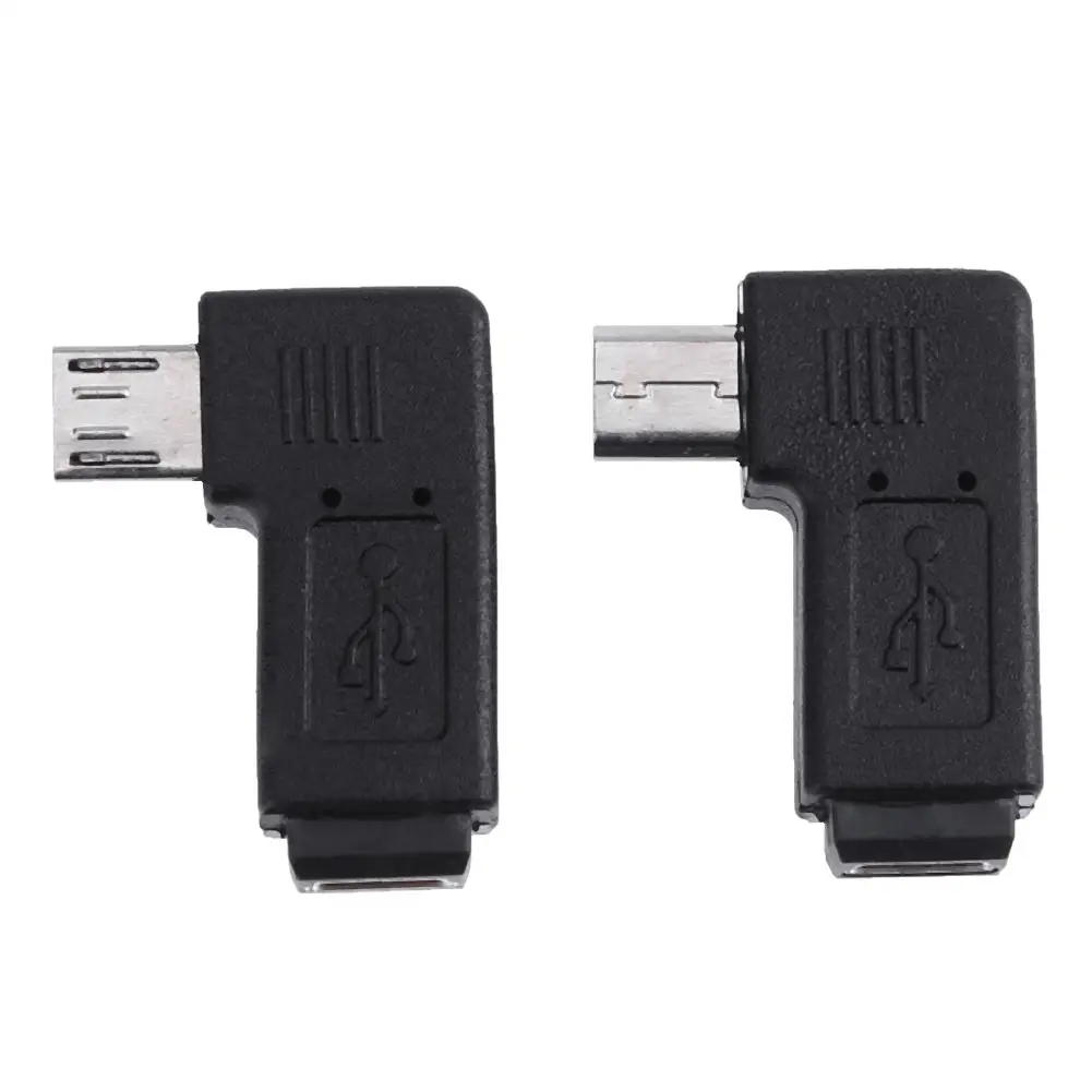 2pcs 90 Degree Mini USB Female to Micro USB Male Adapter Connector ...