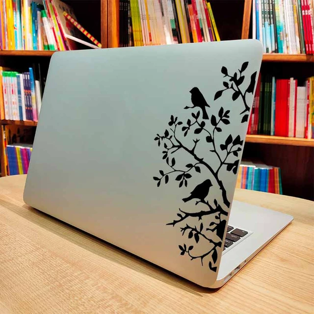 Laptop Sticker With Birds Tree