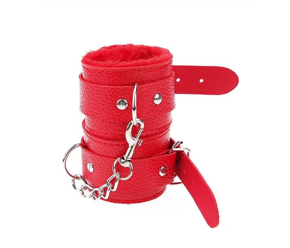 Rose - menottes réglables en cuir PU, menottes à la cheville pour ...