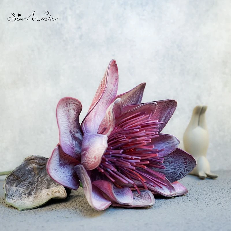SunMade Single Head Large Lotus Artifical Flower Home Decore Flower ...