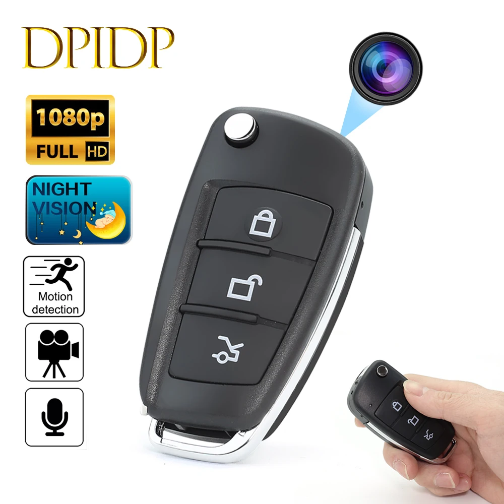 1080p Full Hd Car Key Mini Camera Night Vision Sports Surveillance ...