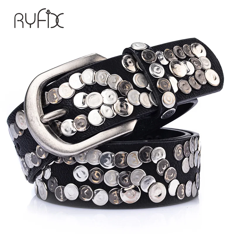 Moda feminina cinto rebite punk rock estilo cinto senhora lantejoulas ...